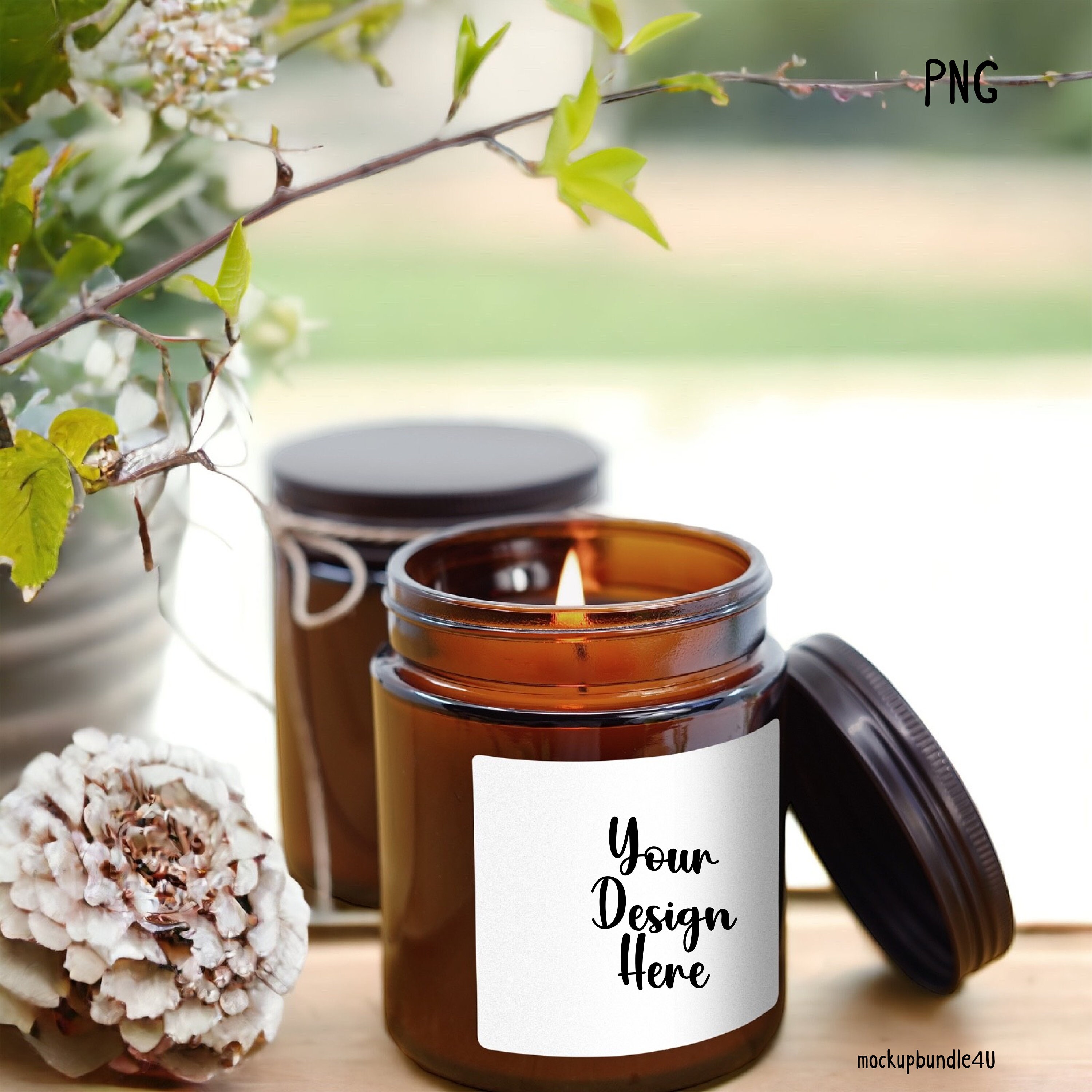 Soy Candle Mockup, POD Candle Mockup, 9oz Candle Mockup, Candle Jar ...