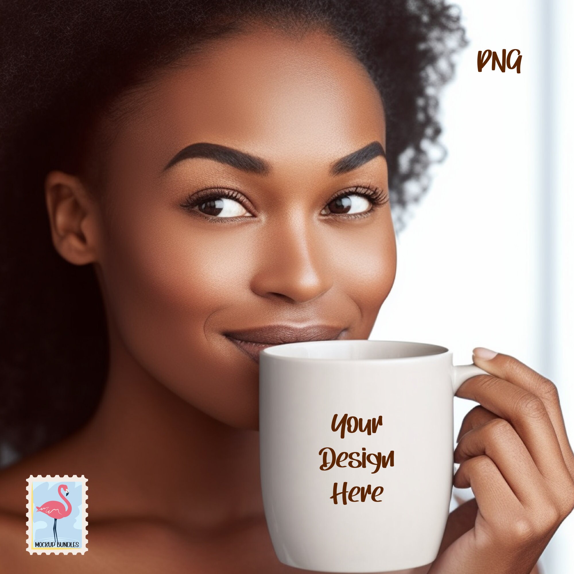 Black Girl Model Blank Mug Mockup Coffee Mug Mockup Black - Etsy