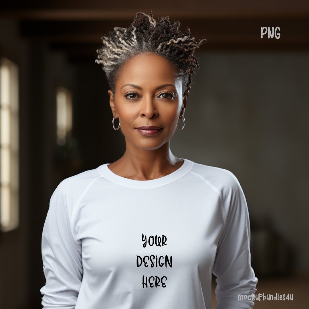 Black Model Mockup, Sweatshirt Mockup, African American Woman Mockup ...