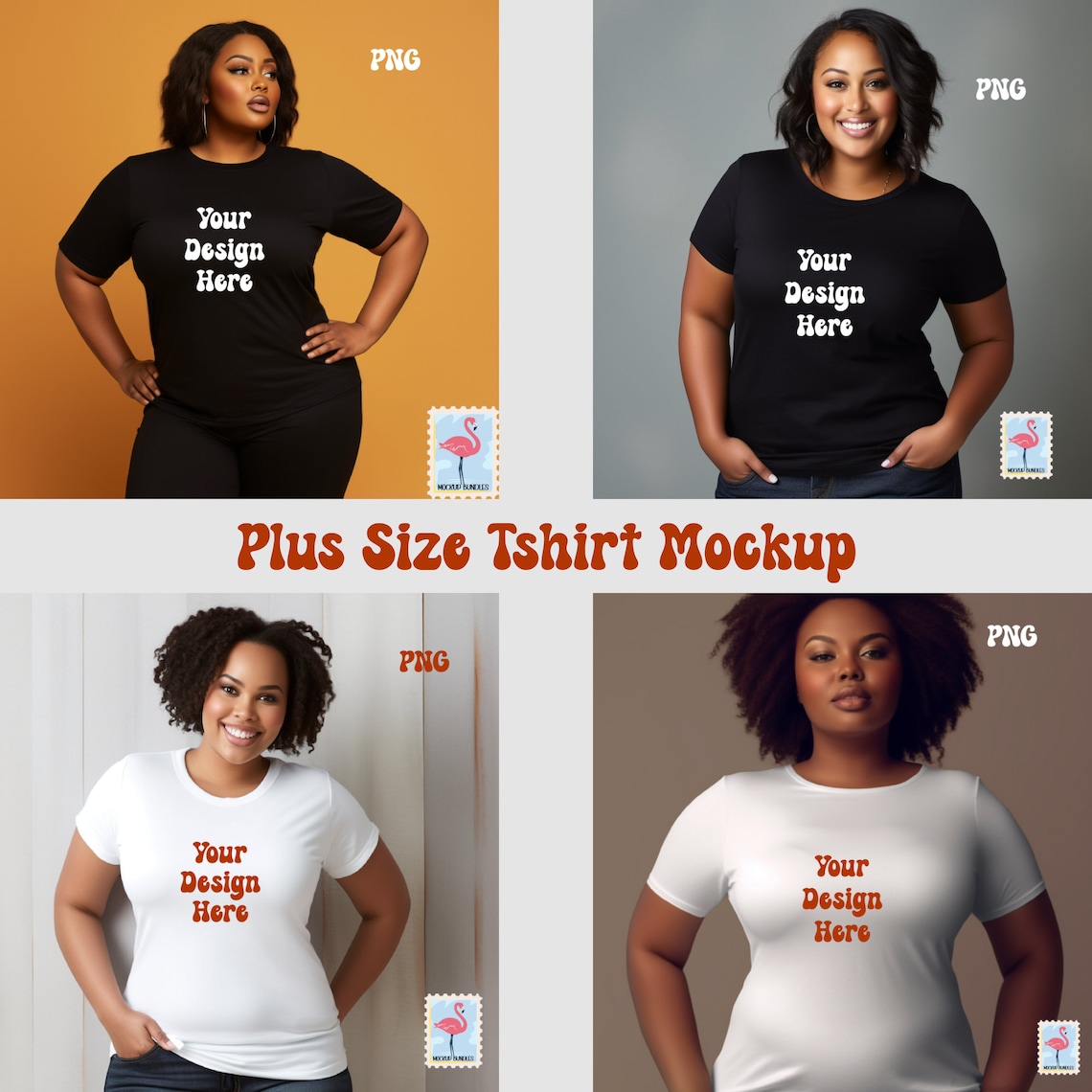 Plus Size Tshirt Mockup Bundle, Mockup Tshirt Bundle - Etsy