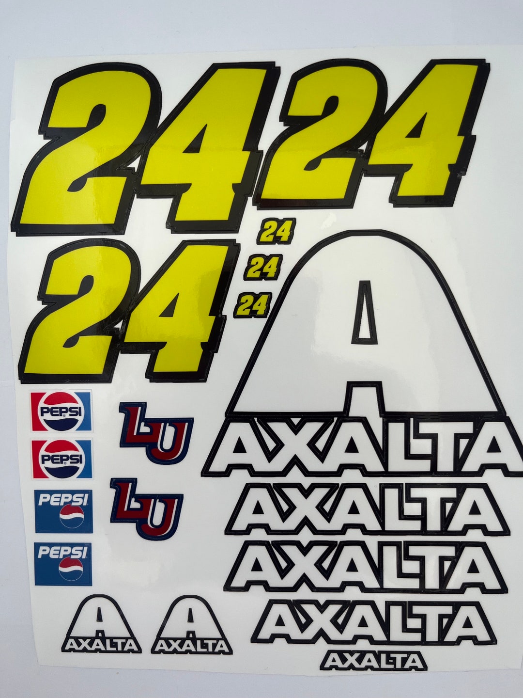 1/10 Scale AXALTA #24 Vinyl Decal Sheet - Etsy