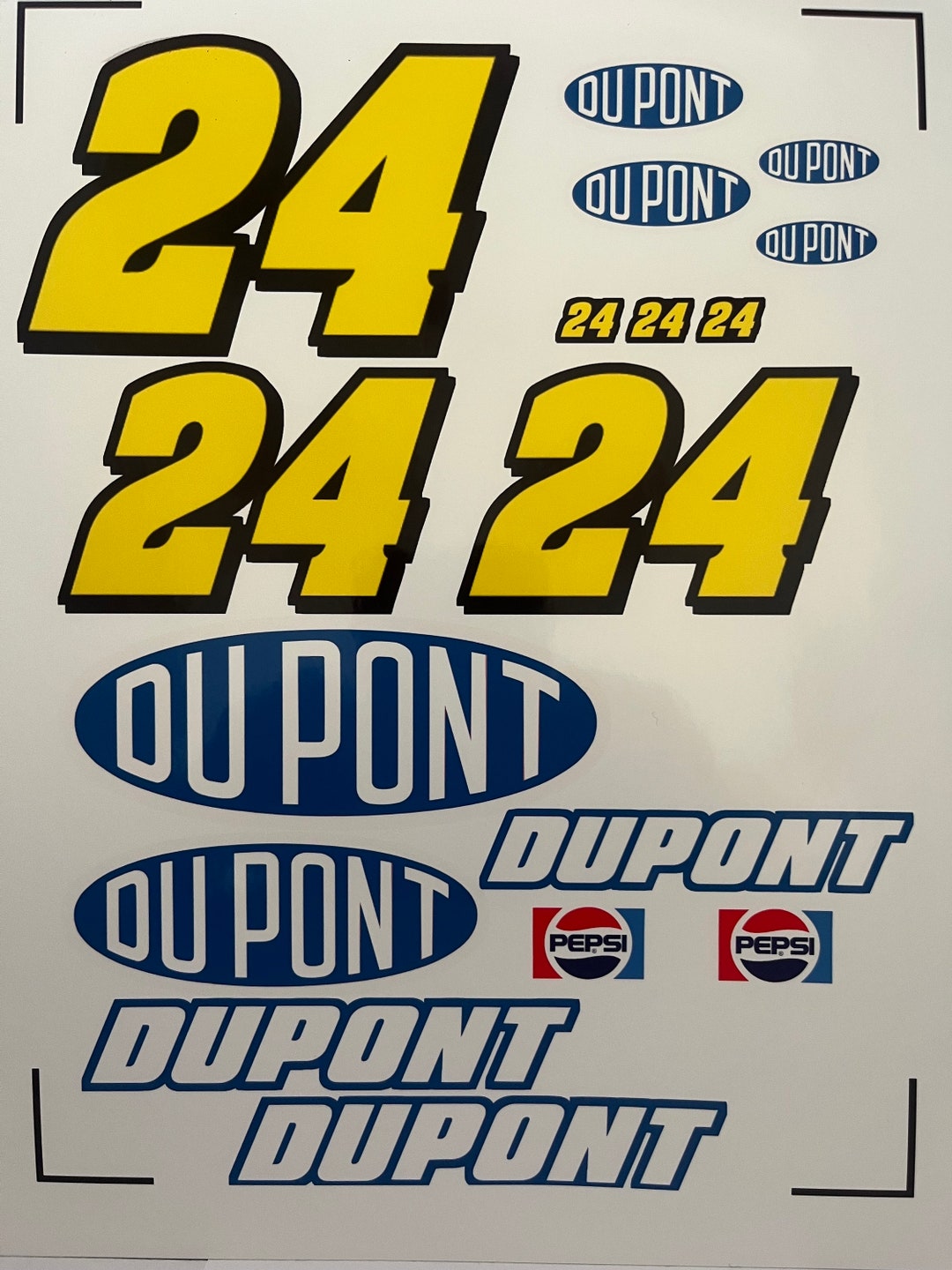 1/10 Scale DUPONT #24 Vinyl Decal Sheet - Etsy