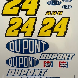 1/10 Scale DUPONT #24 Vinyl Decal Sheet - Etsy