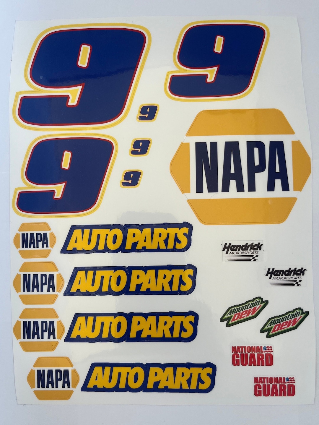 1/10 Scale NAPA #9 Vinyl Decal Sheet - Etsy