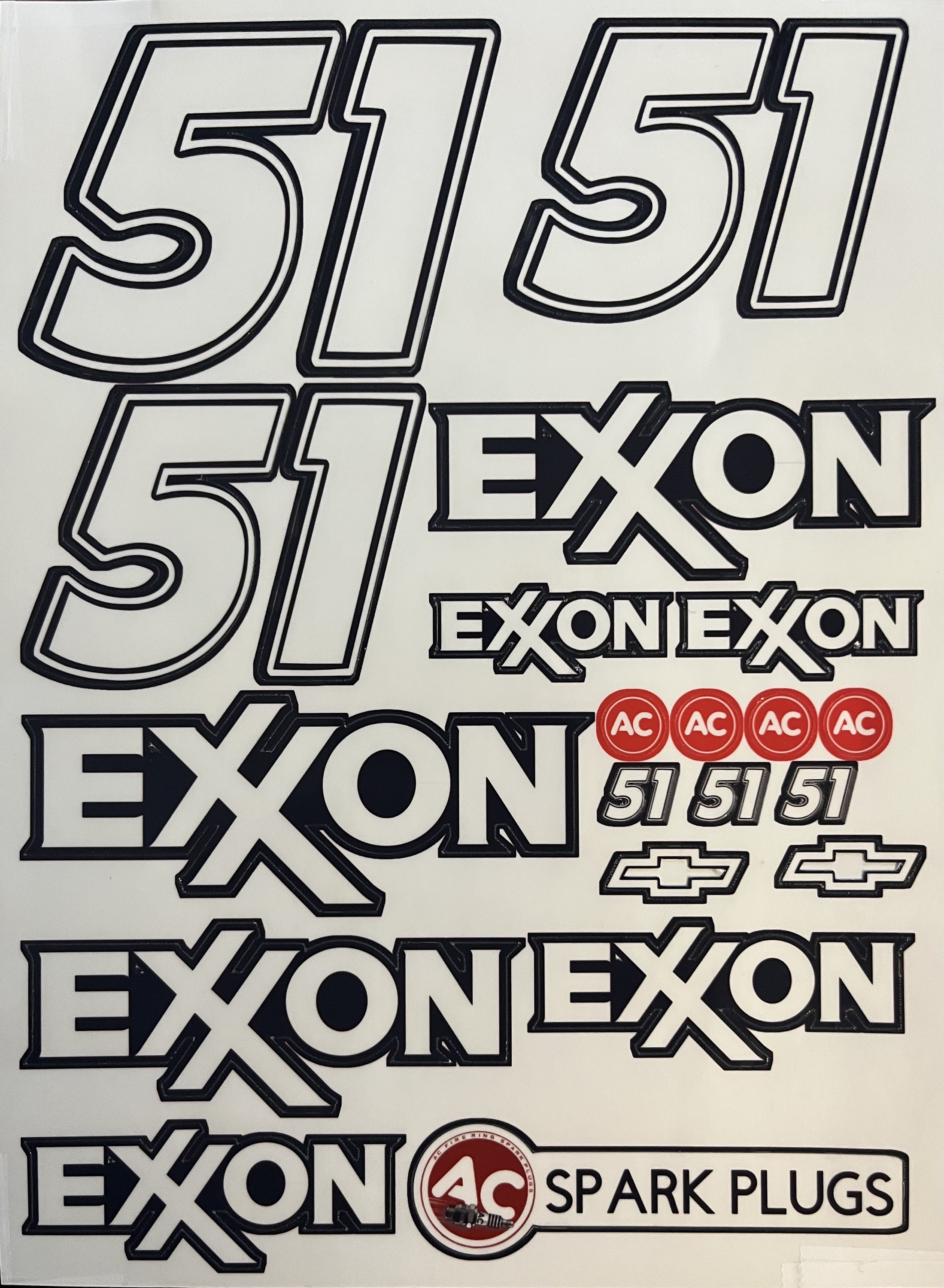 1/10 Scale Days of Thunder EXXON #51 Vinyl Decal Sheet - Etsy