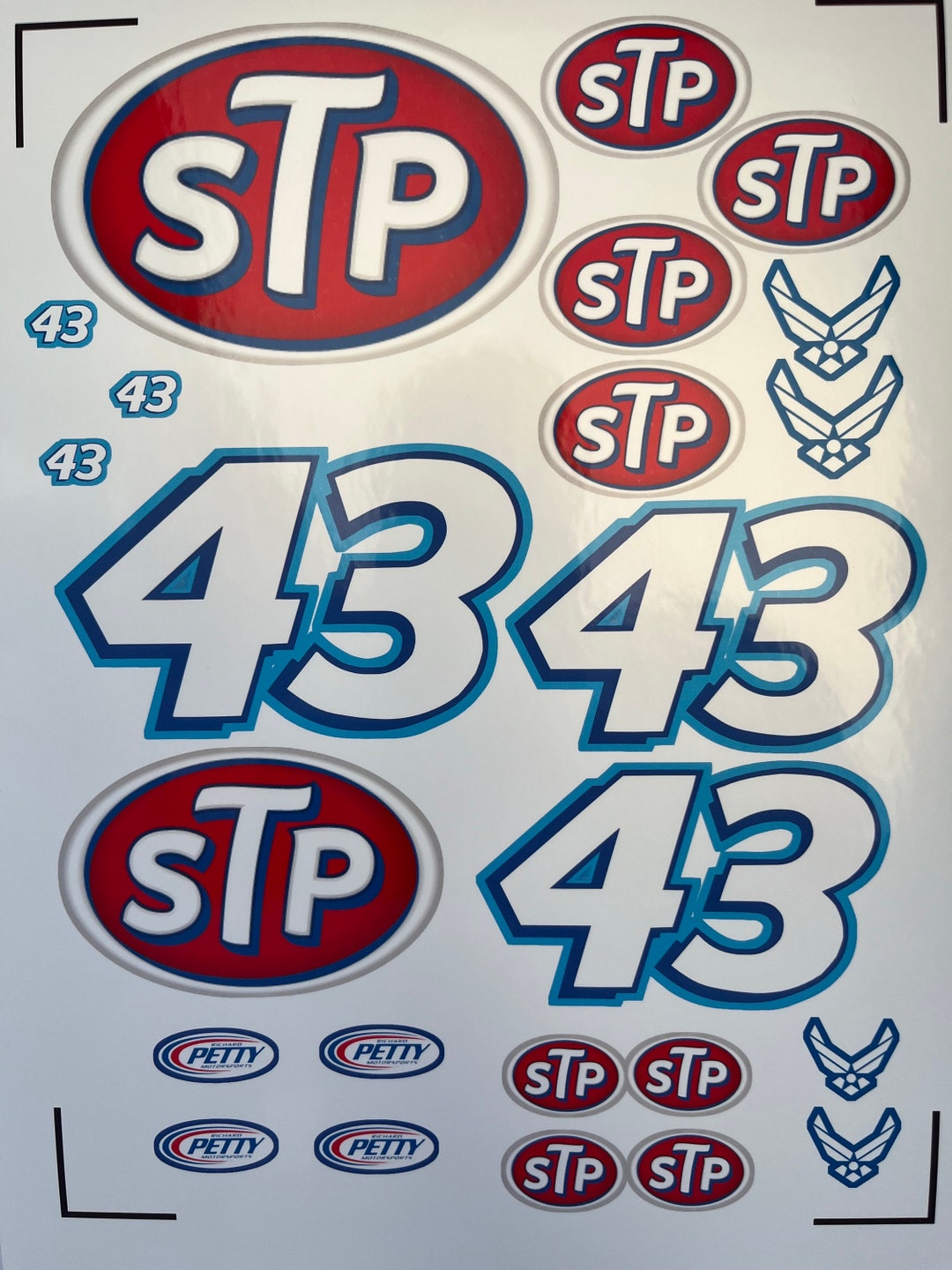 1/10 Scale STP #43 Vinyl Decal Sheet - Etsy