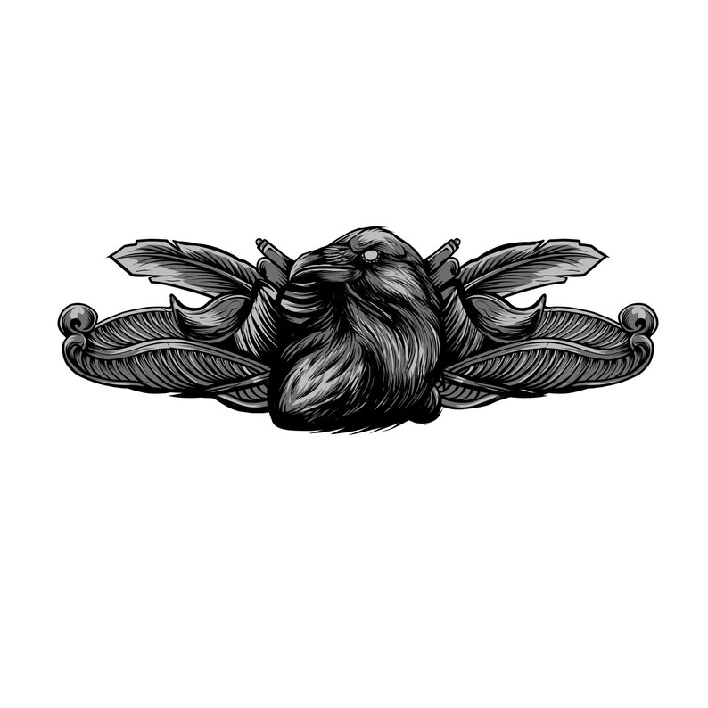 US Navy Crow Surface Warfare Decal, US Navy Warship, USN Veteran, Prior ...