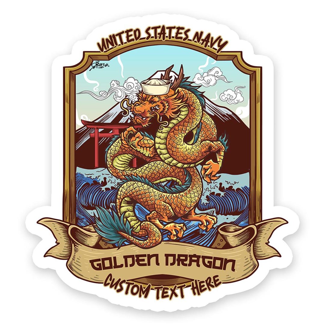 US Navy Golden Dragon Decal USN Japan Deployment Atsugi Sasebo USN ...