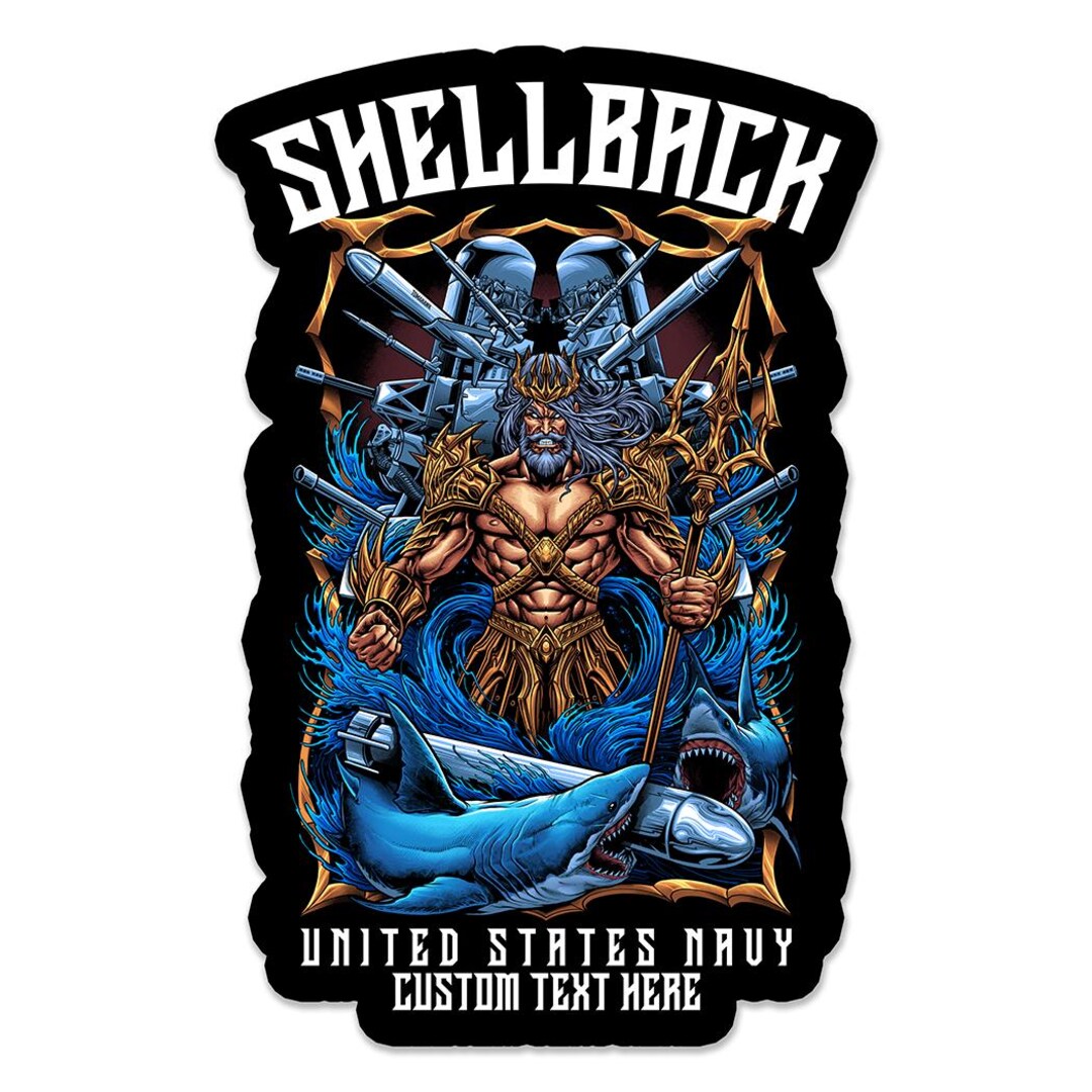 US Navy Shellback Sticker Priorservice Veteran USN Custom Military ...