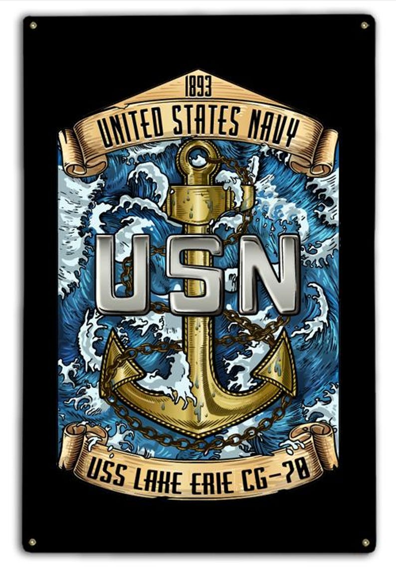 US Navy Chief Wet Anchor Warship Boat Squadron Command USN Goat Locker ...