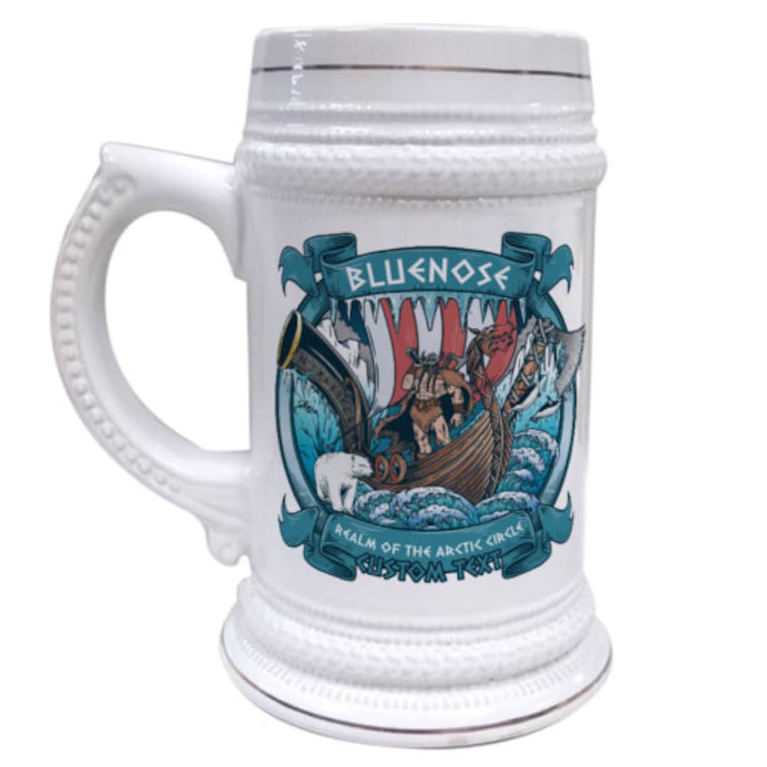 US Navy Bluenose Beer Stein Military Beer Stein Viking Axe Horn US Navy ...