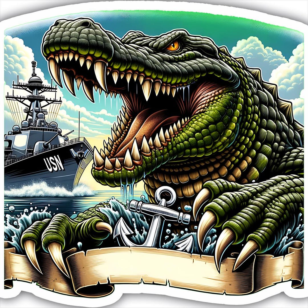 US Gator Navy Decal Navy Amphibious Decal US Navy PHIBRON Decal Custom ...