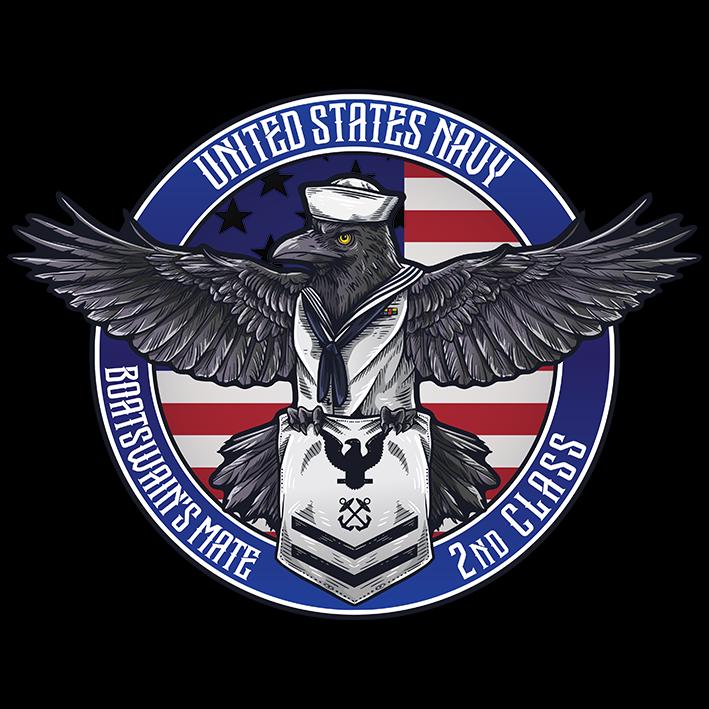 US Navy Boatswain's Mate 2nd Class Crow BM2 Patriotic United States ...