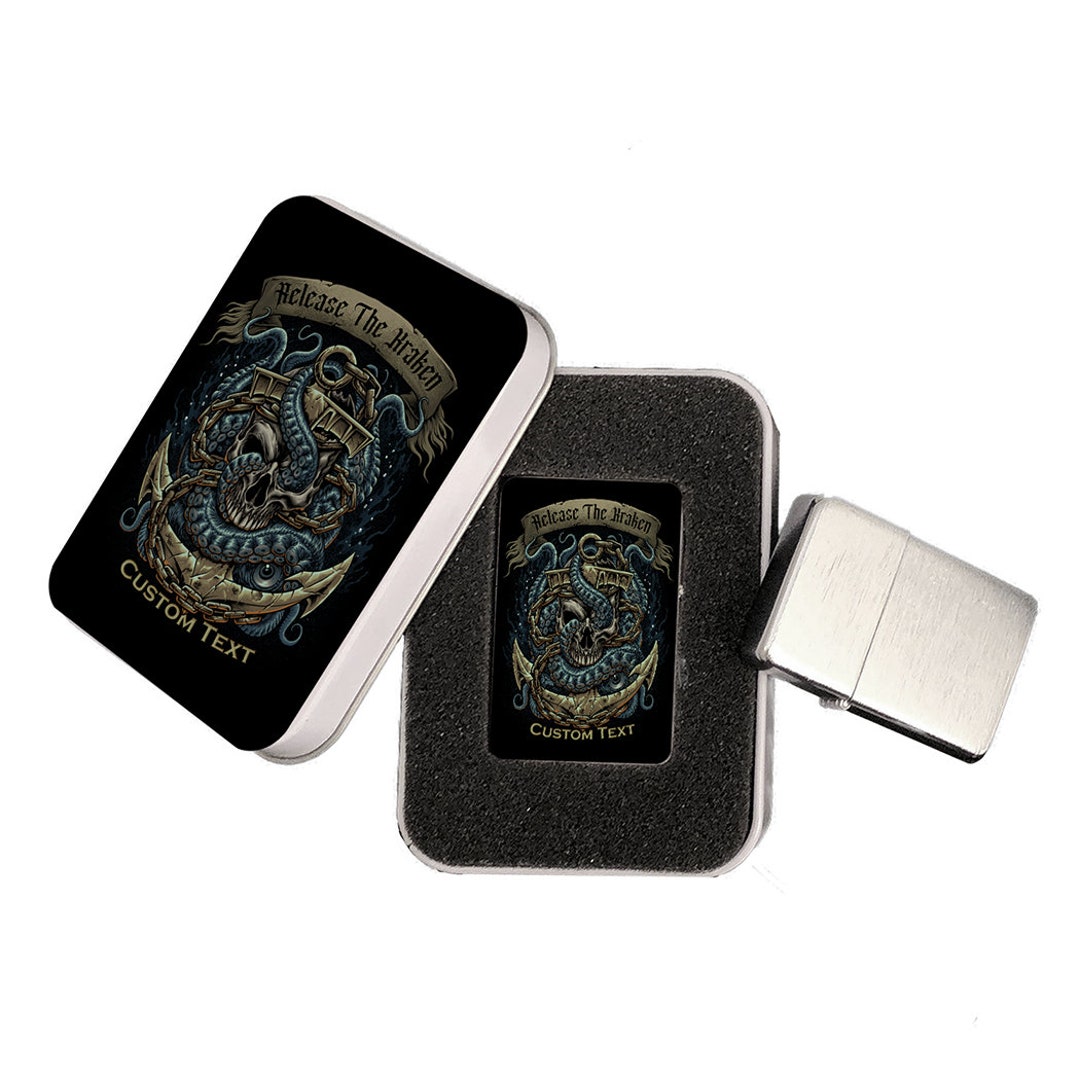 US Navy Chief Kraken Custom Lighter With Tin - Etsy