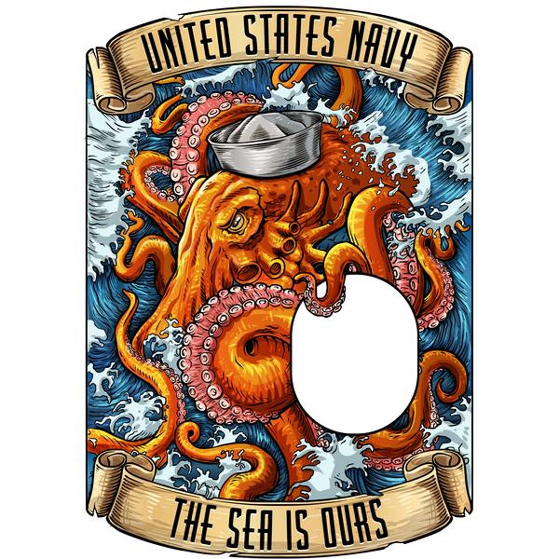 US Navy Custom Ship's Crest Sailor USN Veteran Chief Enlisted Retired ...