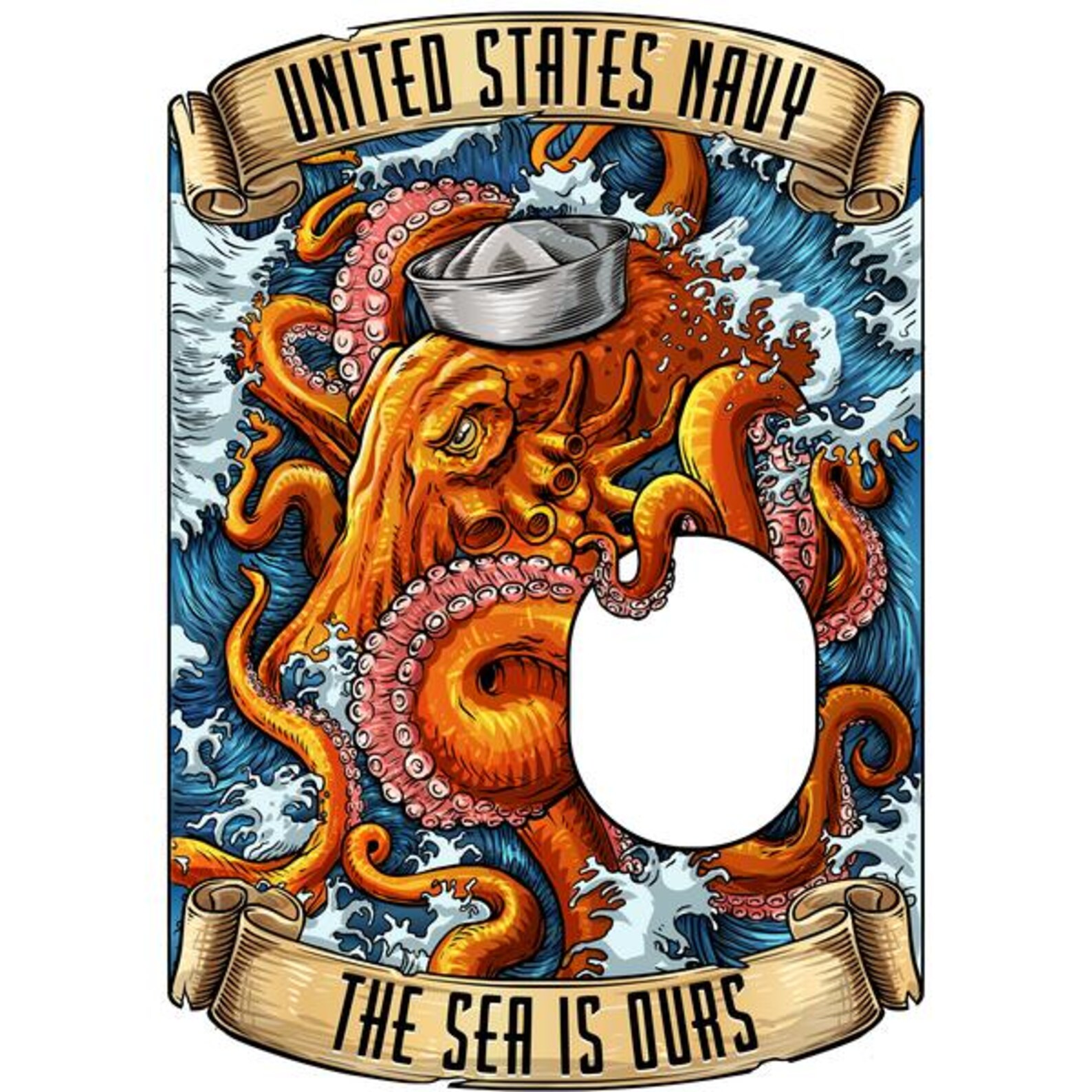 US Navy Custom Ship's Crest Sailor USN Veteran Chief Enlisted Retired ...