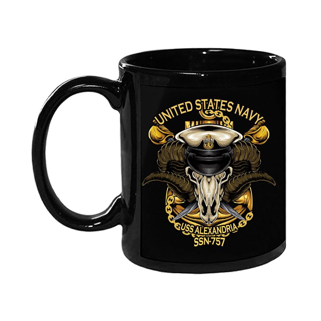 US Navy Printed Davey Jones USS Pueblo Ager-2 Military 15oz Black Mug ...