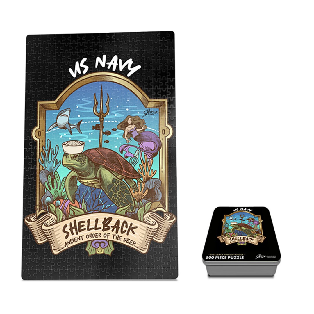 US Navy Shellback 500pc Puzzle With Tin, US Navy Gift, Trusty Shellback ...