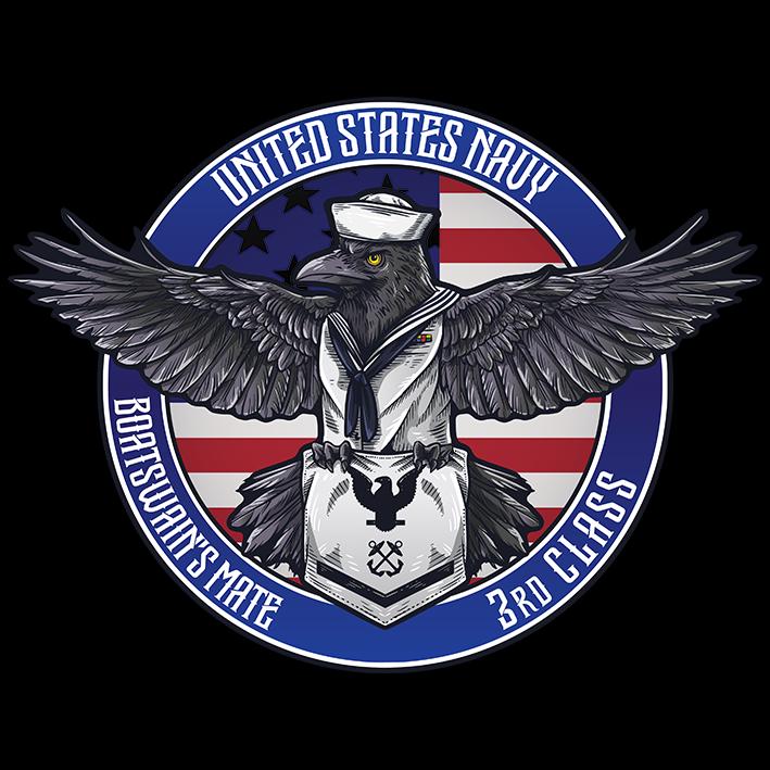 US Navy Boatswain's Mate 3rd Class Crow BM3 Patriotic United States ...