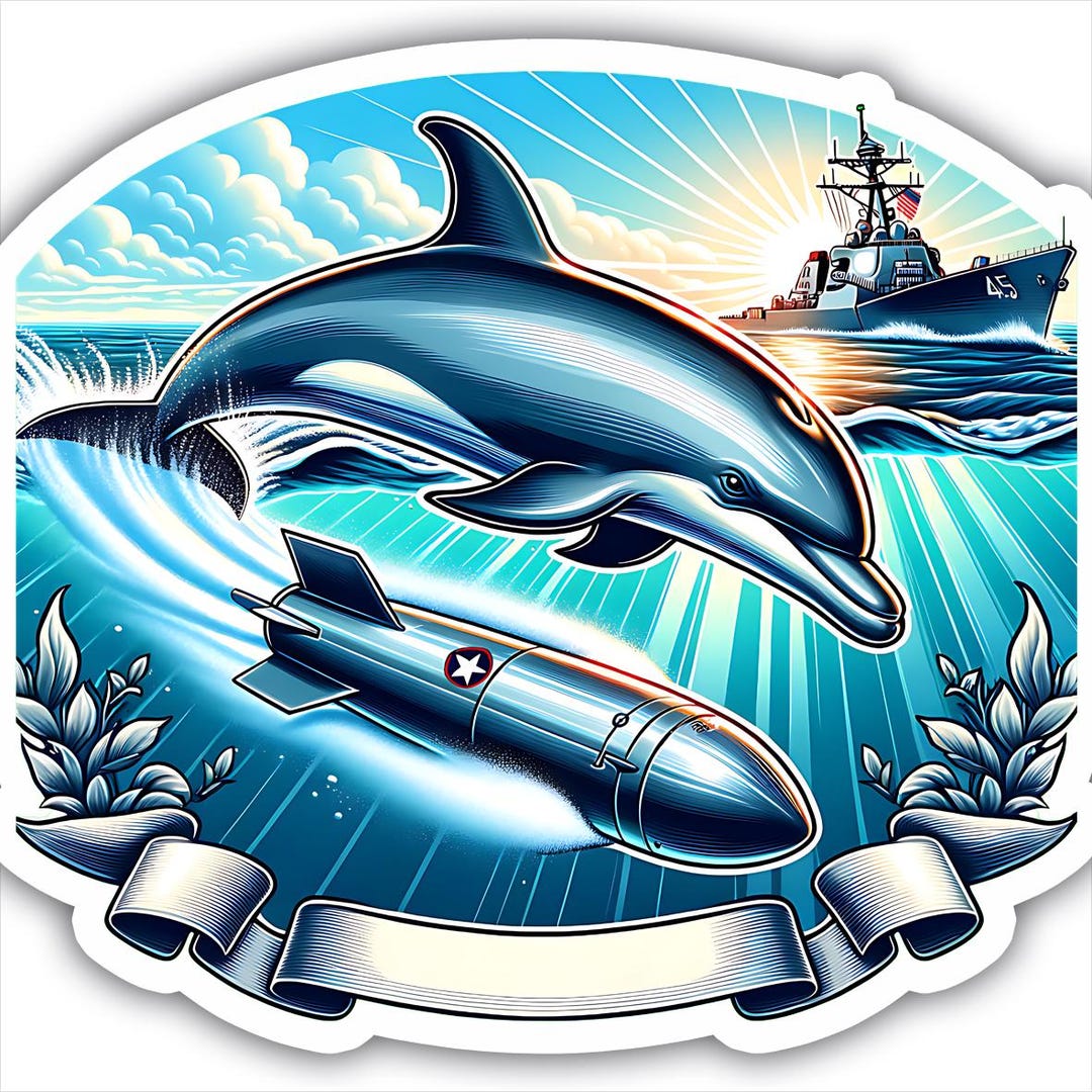 US Navy Dolphin Decal Surface Warfare Decal Submarine Qualified Custom ...