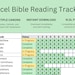 Bible Tracker Spreadsheet | Excel Instant Digital Download | Automated ...