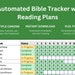 Automated Bible Tracker W/ Reading Plans Excel Bible Reading Plan Bible ...