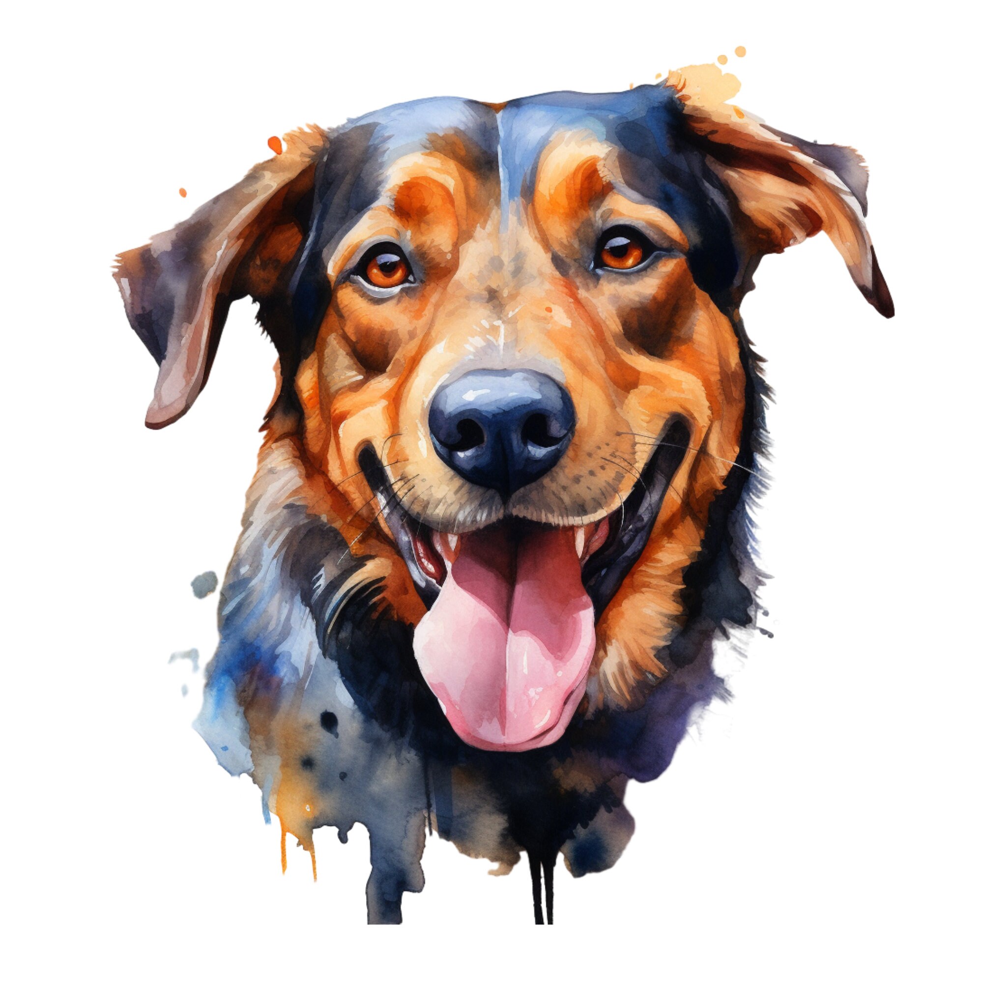 Watercolor Dog Clipart Pack 10 Cute PNG Dog Breeds, Adorable Sublimated ...