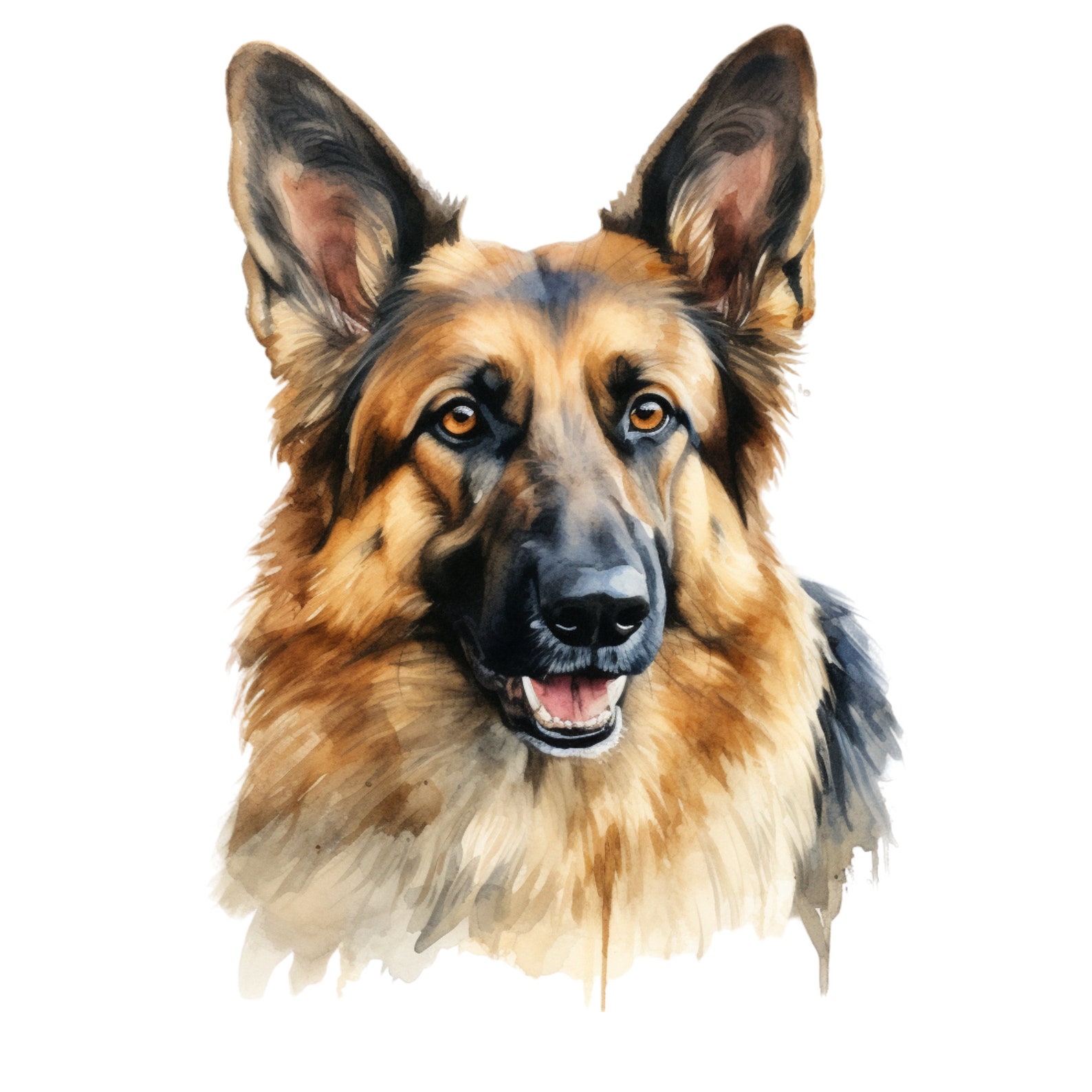 Watercolor Dog Clipart Pack 10 Cute PNG Dog Breeds, Adorable Sublimated ...