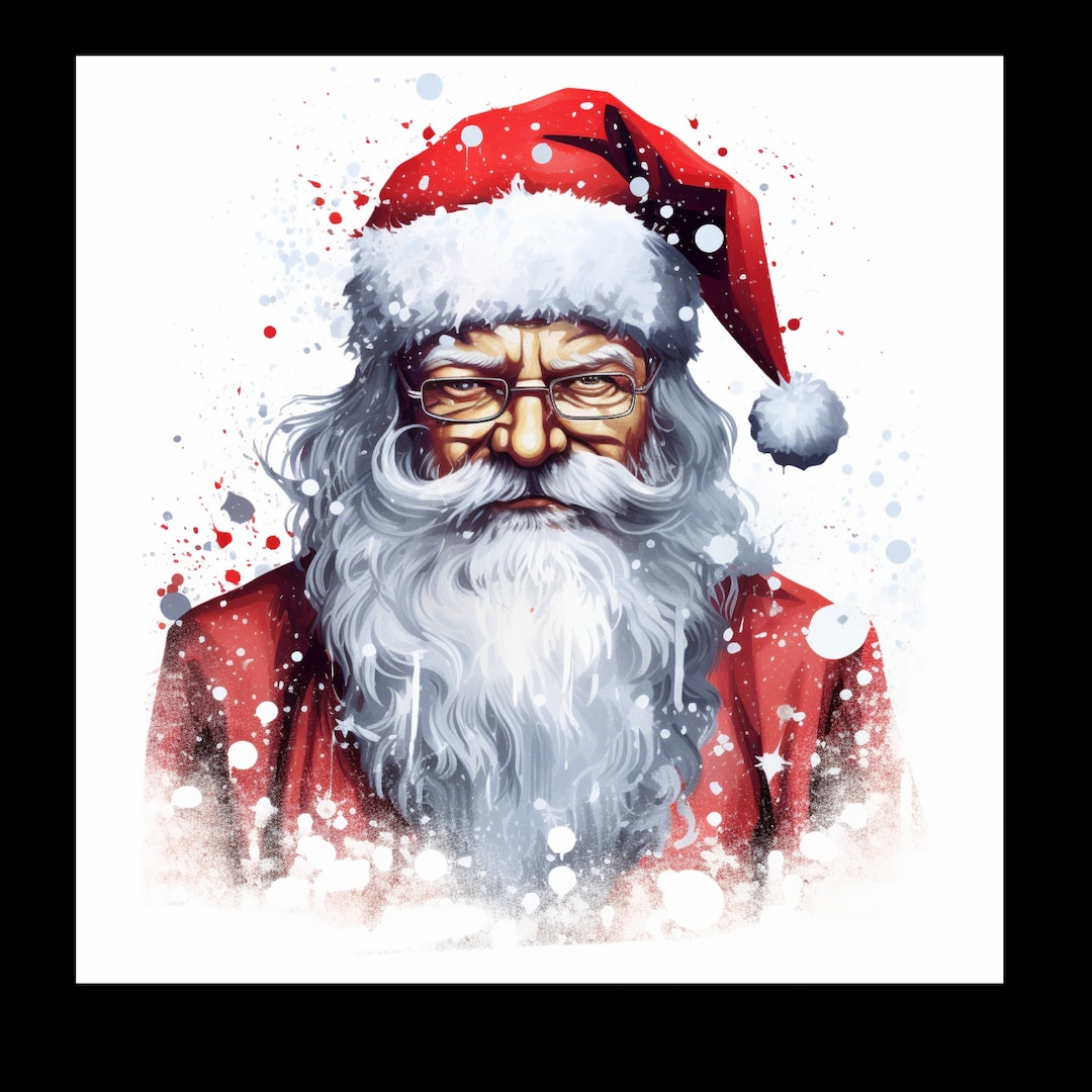 Watercolor Santa Claus Vintage PNG Sublimation Design - Instant Digital ...