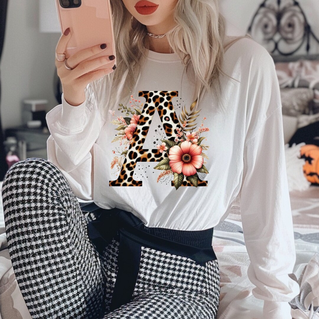 Floral Initial A PNG | Flower Monogram A Clipart | Custom Name Alphabet ...