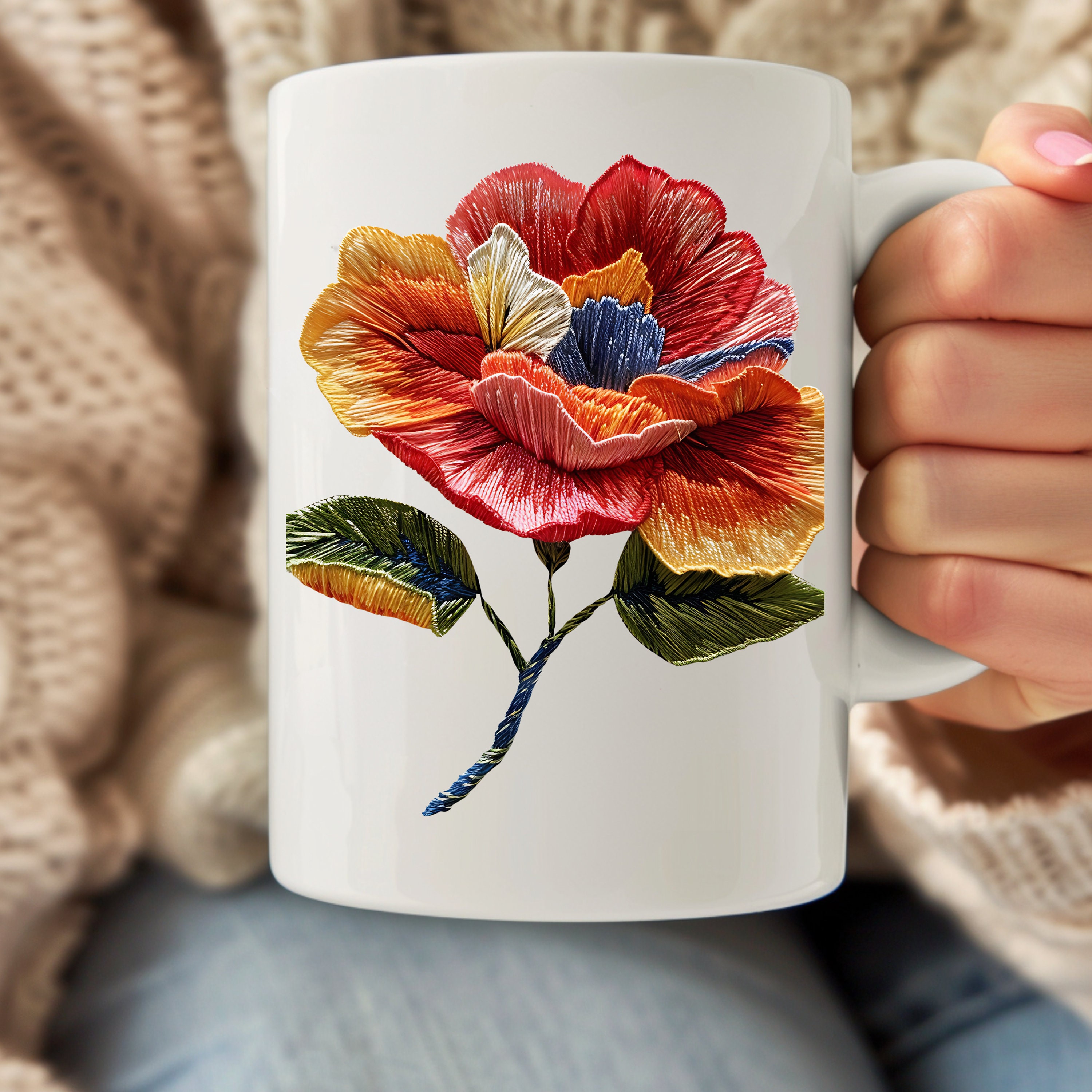 Flower Embroidery Designs PNG | Floral Embroidery With Transparent ...