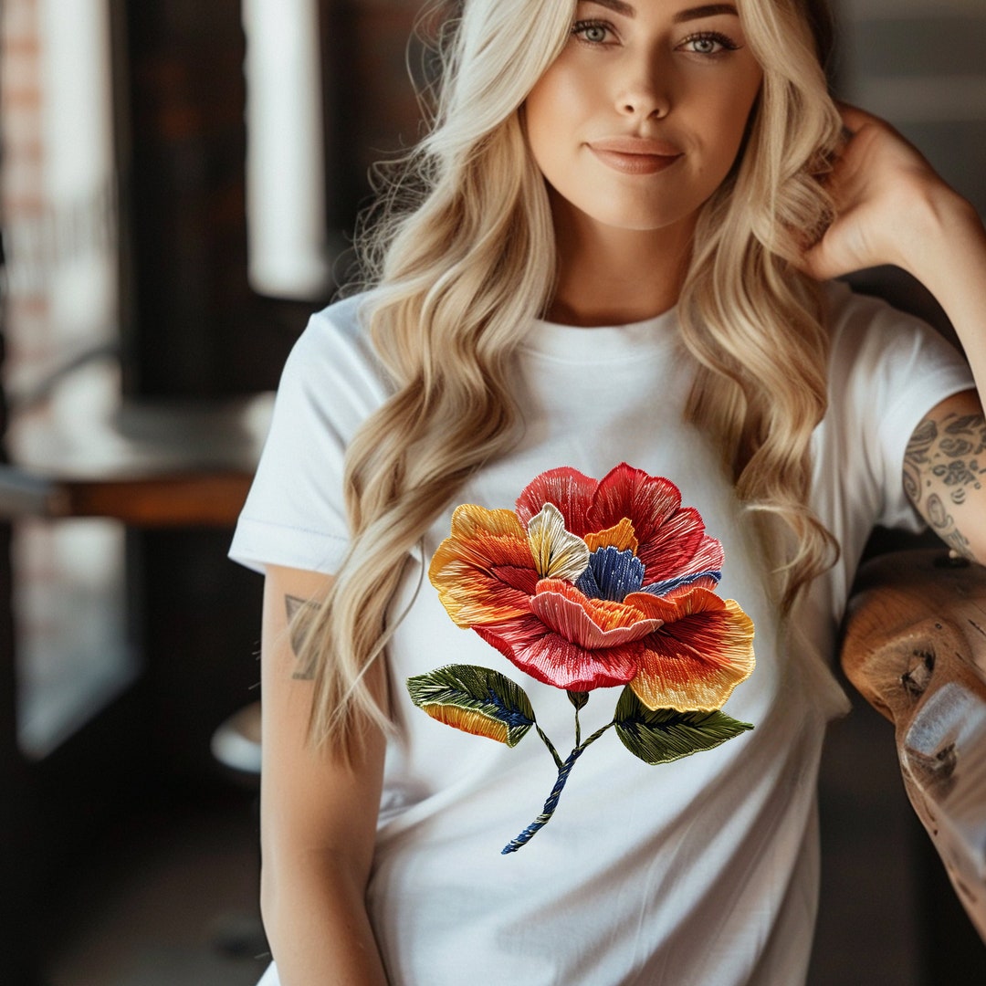 Flower Embroidery Designs PNG | Floral Embroidery With Transparent ...