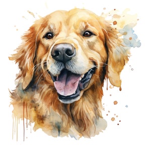 Watercolor Dog Clipart Pack - 10 Cute PNG Dog Breeds, Adorable ...