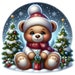 8 Christmas Teddy Bear Clipart Set - 8 Watercolor Holiday Bears ...