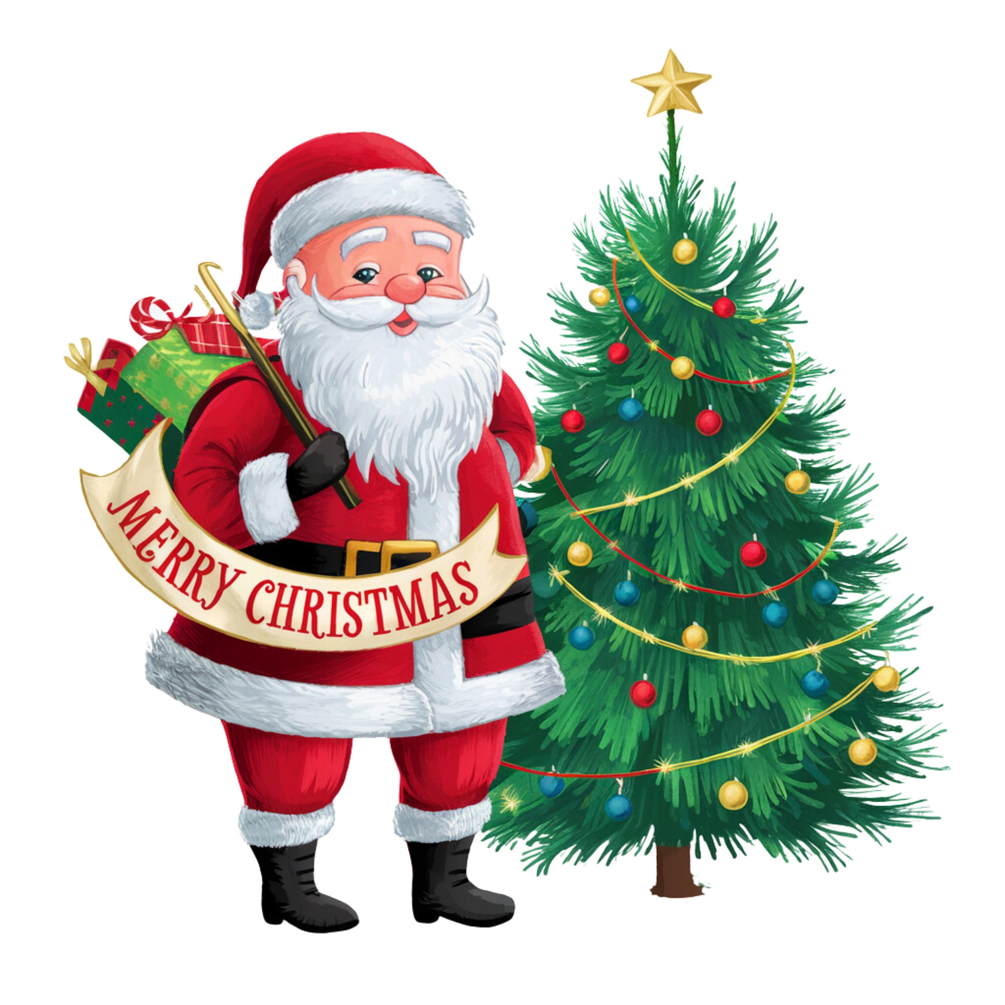 5 Merry Christmas Santa Claus PNG | Christmas Tree Clipart | Santa ...