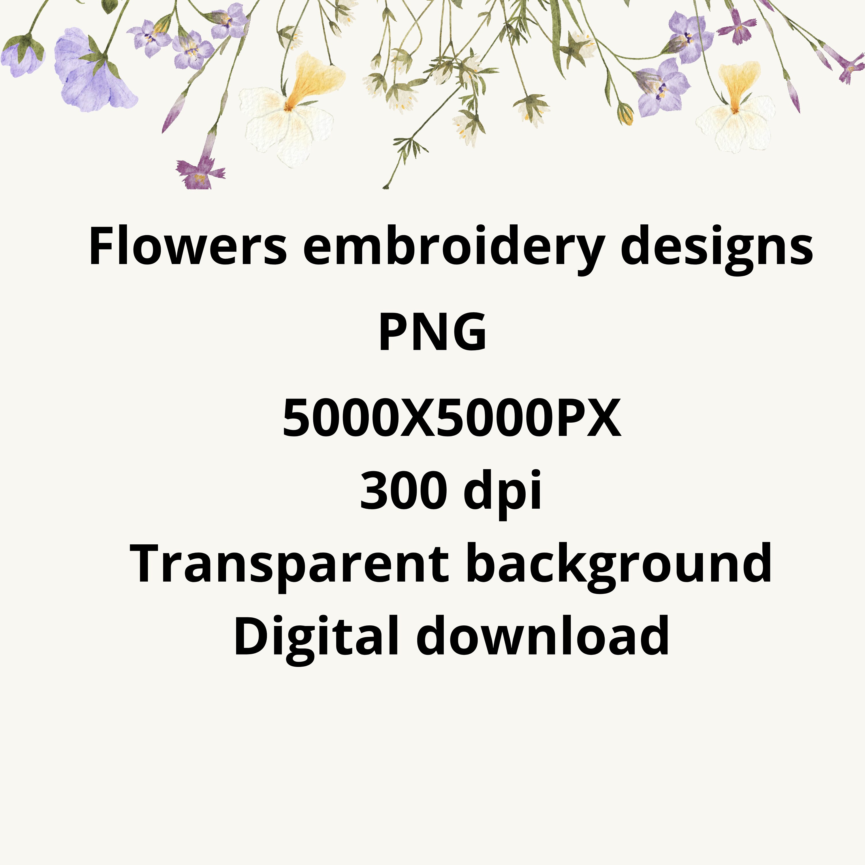 Flower Embroidery Designs PNG | Floral Embroidery With Transparent ...