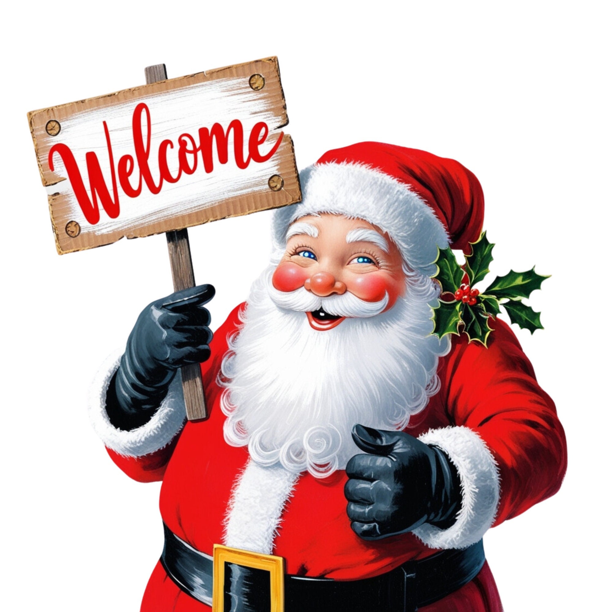 4santa Claus Welcome Sign PNG, Christmas Clipart, Merry Christmas ...