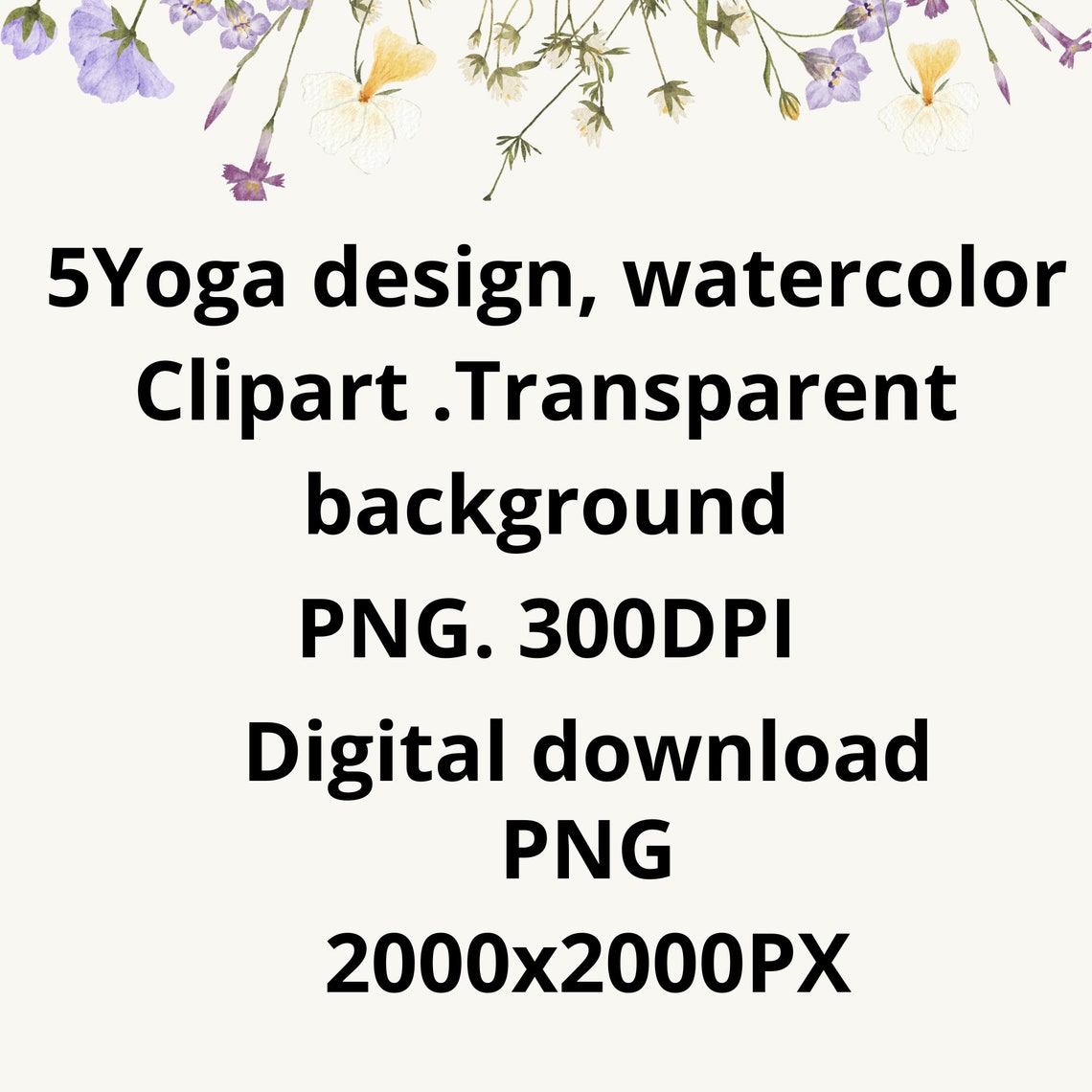 Yoga Watercolor Clipart Bundle - 5 PNG Meditation Images | Mindful ...