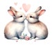 Watercolor Love Bunny Clip Art: 8 PNG Images (digital Download) - Etsy