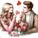 VALENTINES Day WATERCOLOR 10 CLIPART Bundle, Red Roses Bouquet, Heart ...
