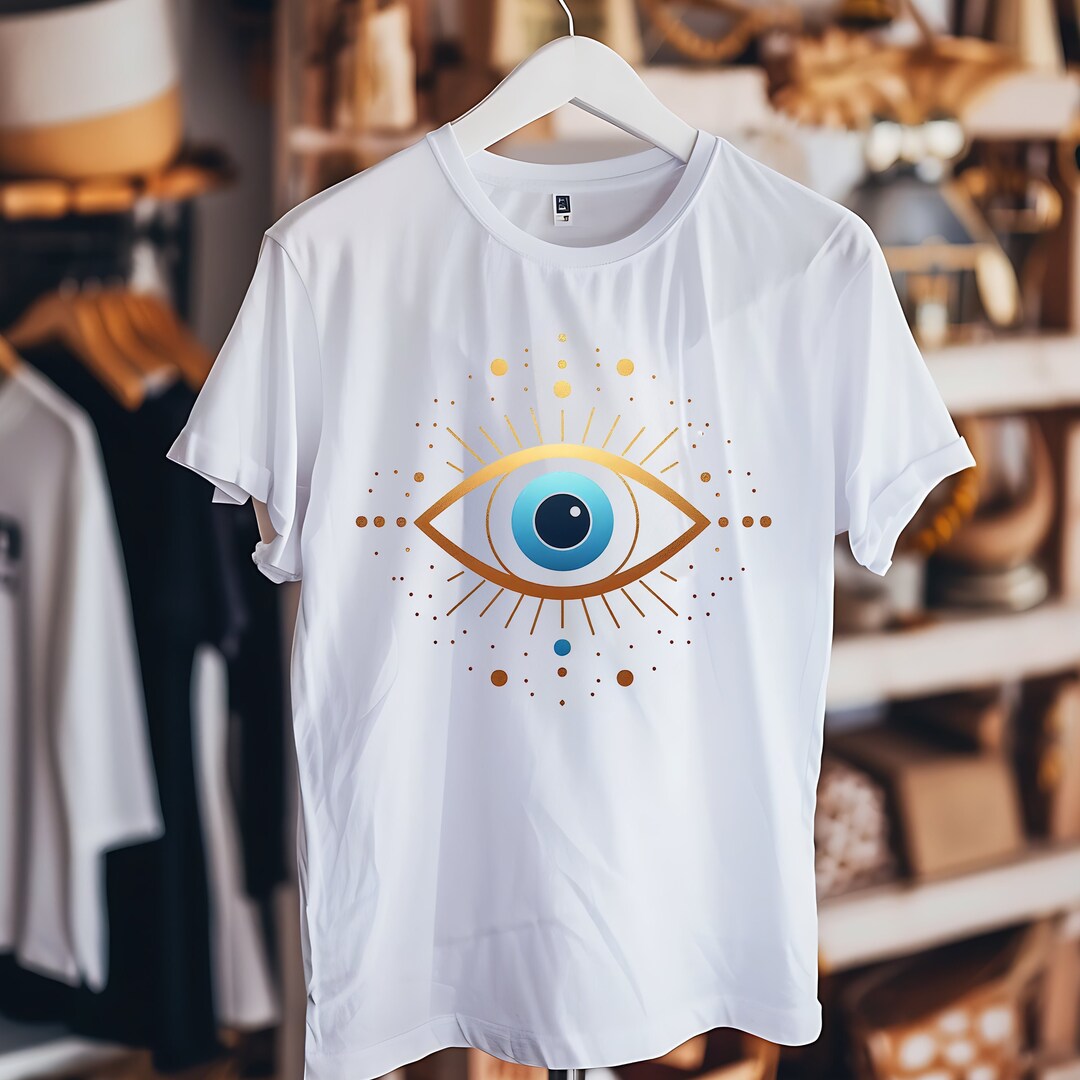 Abstract Eye Print T-shirt Design Digital Download PNG , Transparent ...