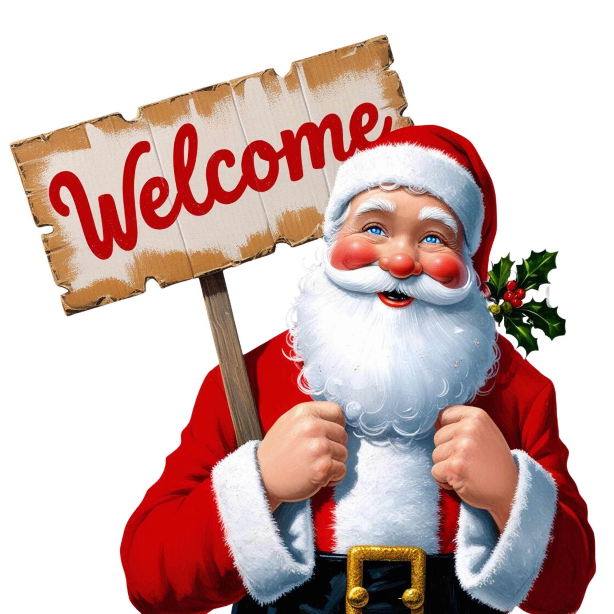 4santa Claus Welcome Sign PNG, Christmas Clipart, Merry Christmas ...