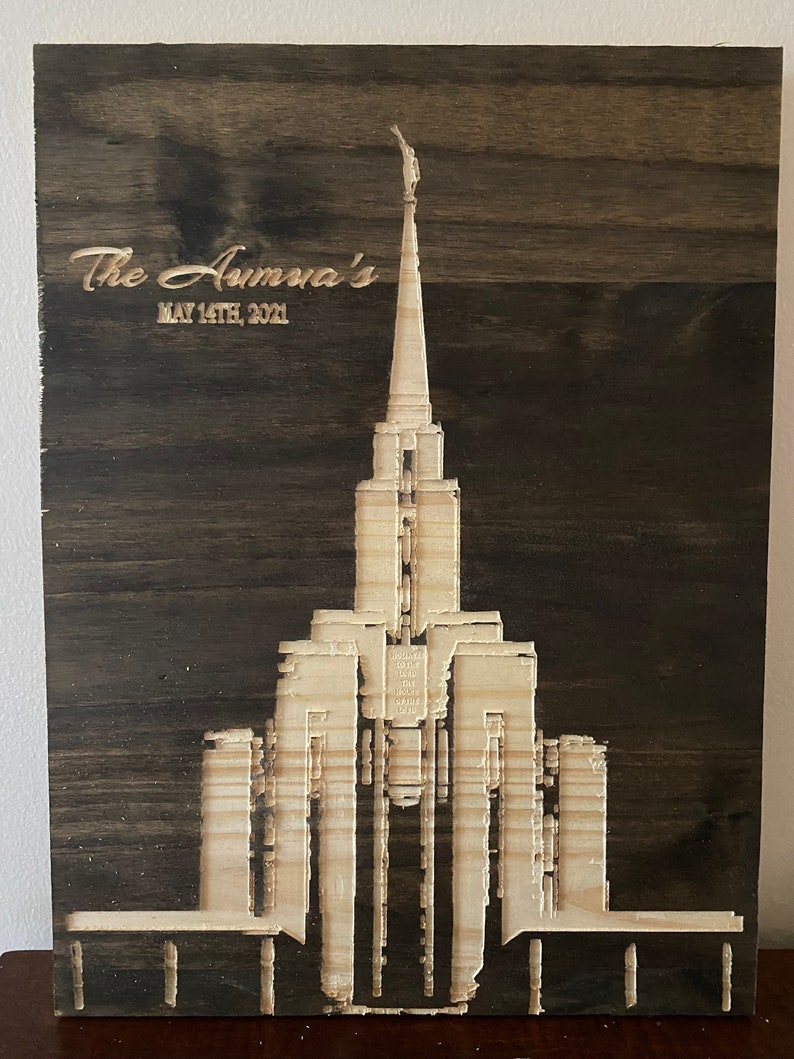 Custom LDS Temple Sign With Name and Date Home Decor Lds Gift Wedding ...
