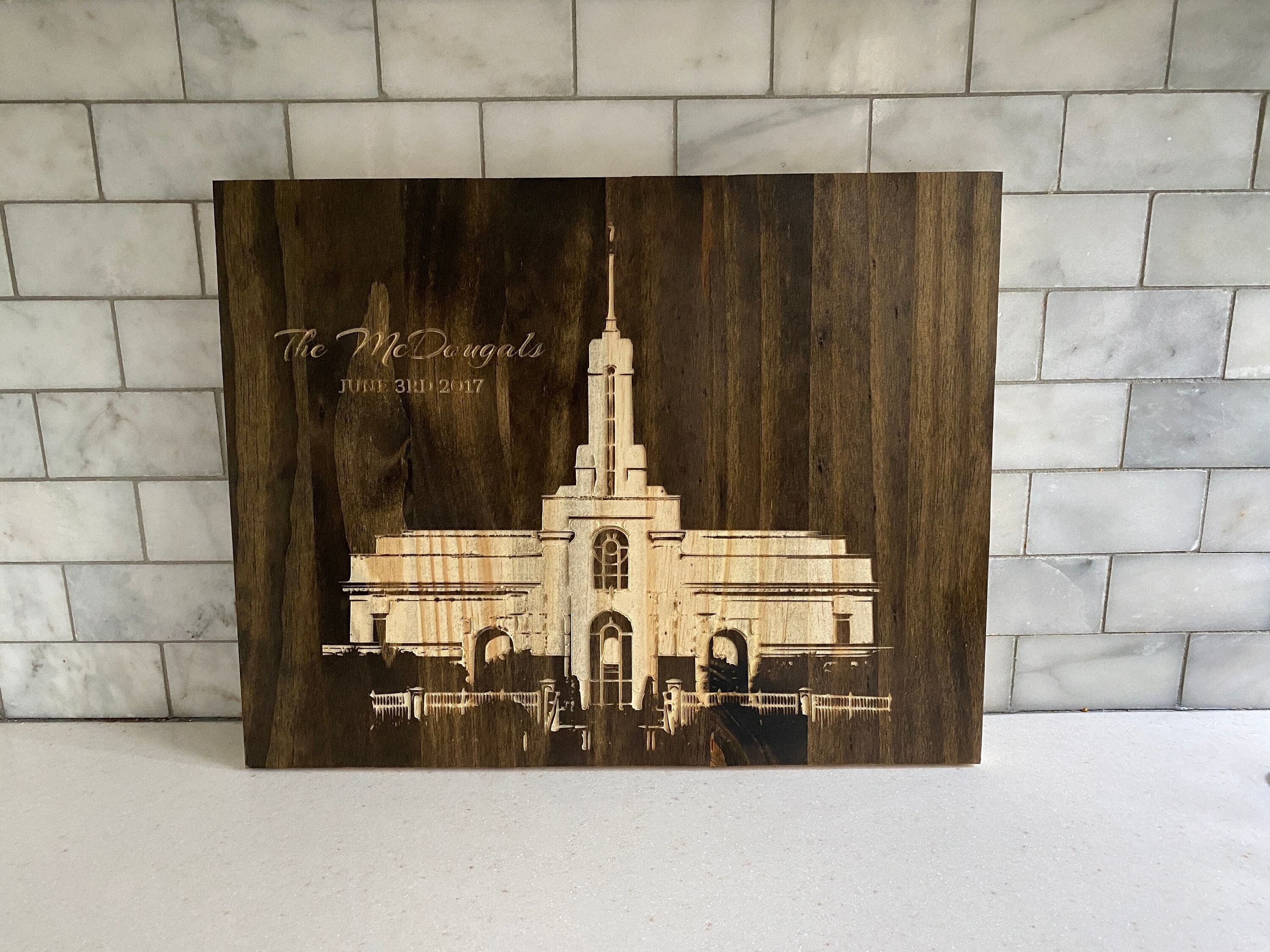 Custom LDS Temple Sign With Name and Date Home Decor Lds - Etsy
