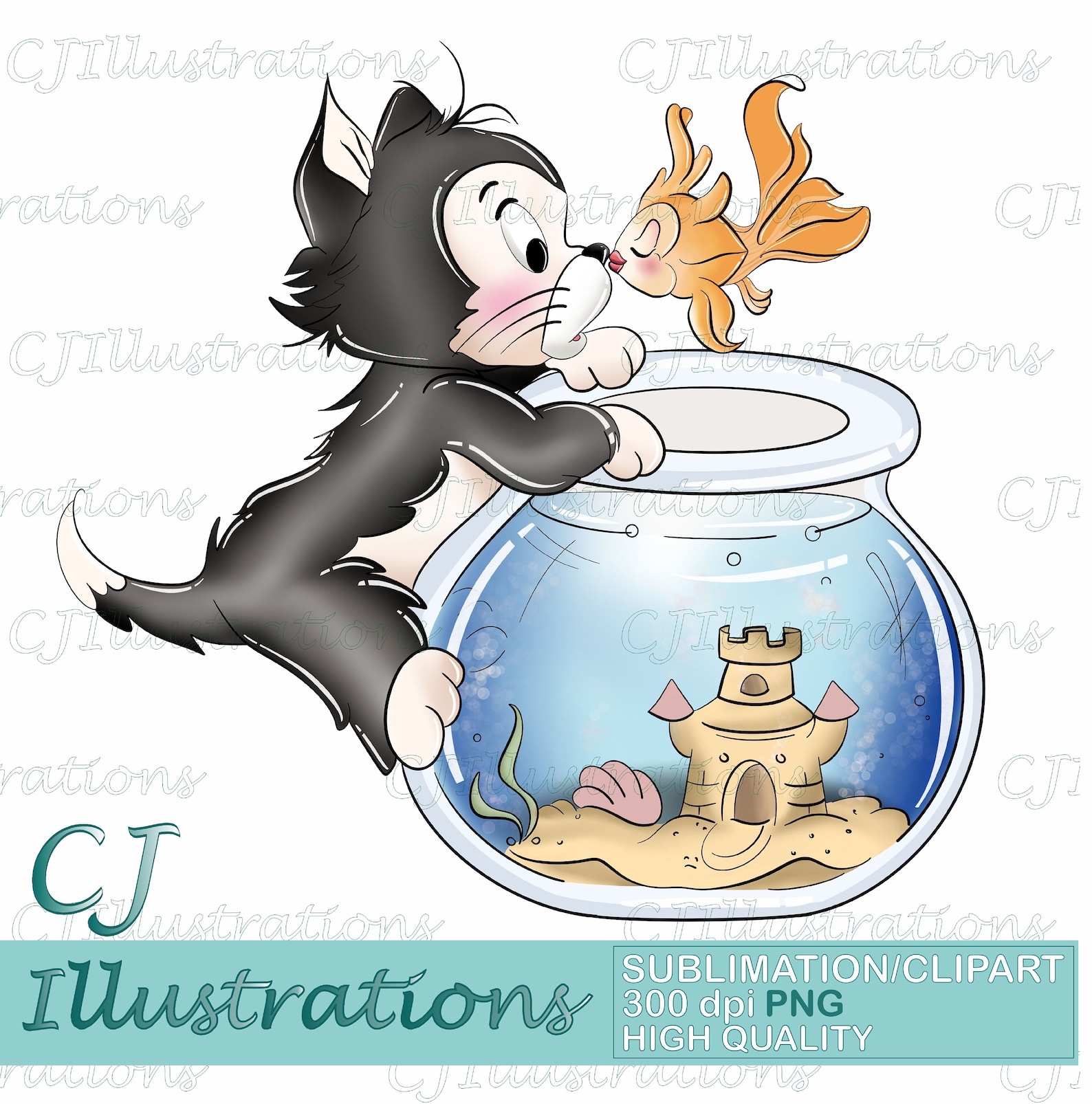 Cute Figaro and Cleo Clipart Pattern PNG DIGITAL DOWNLOAD Printable Background Design Pinocchio ...