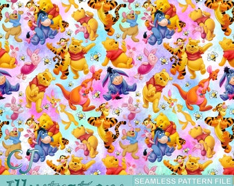 Winnie the Pooh Seamless,seamless Pattern,digital Paper,digital,paper ...