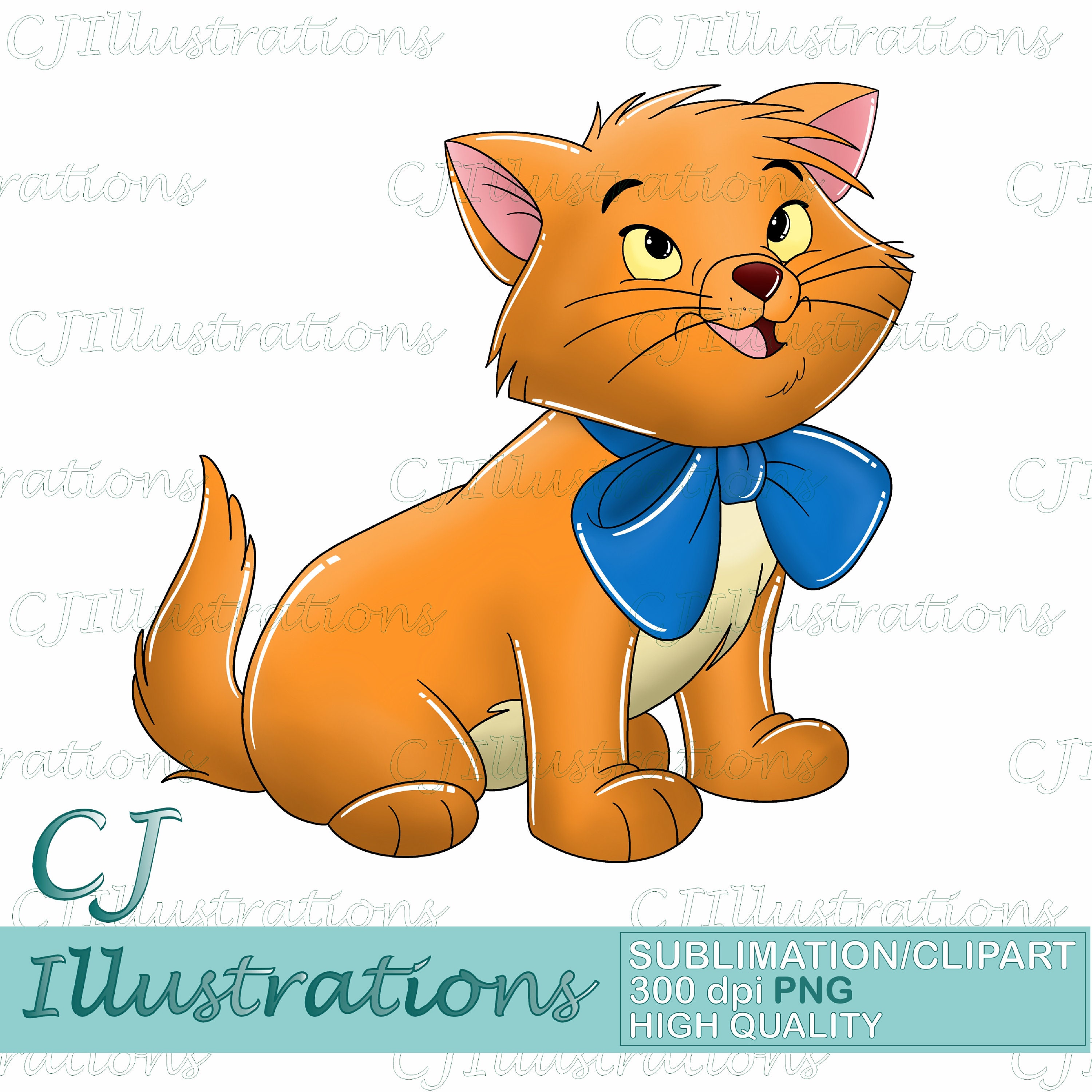Cute Aristocats Marie Clipart Bundle Set Patterns PNG. DIGITAL DOWNLOAD ...