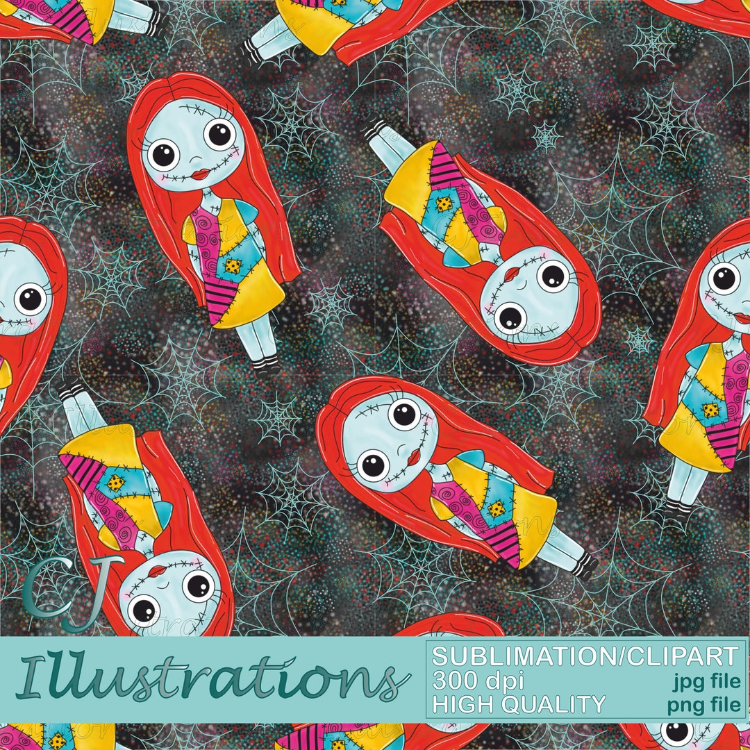 Cute Christmas Sally Clipart Seamless Pattern Design Digital Download ...