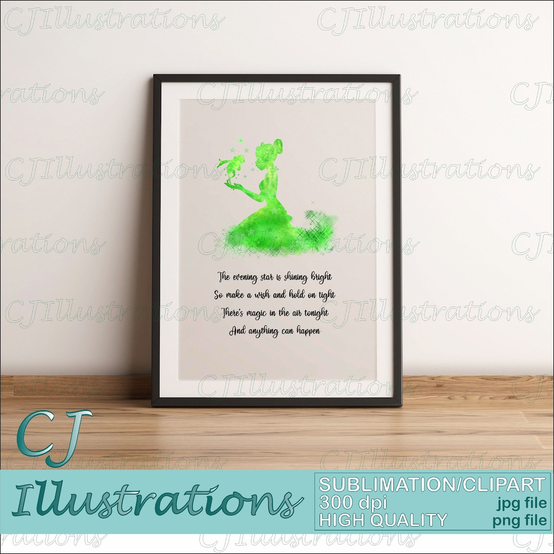 Princess and the Frog Word Art Quote Print. Wall Art. Gift Nursery ...