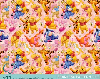 Winnie the Pooh Seamless,seamless Pattern,digital Paper,digital,paper ...